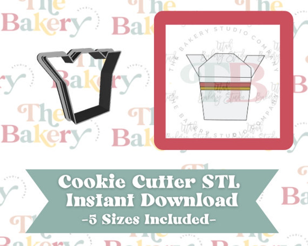 Cute Chinese Take Out Box Cookie Cutter | Cute Chinese Take Out Box ...
