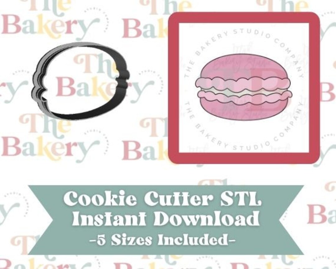 Cute Macaron Cookie Cutter | Cute Macaron Cookie Cutter STL | Instant ...