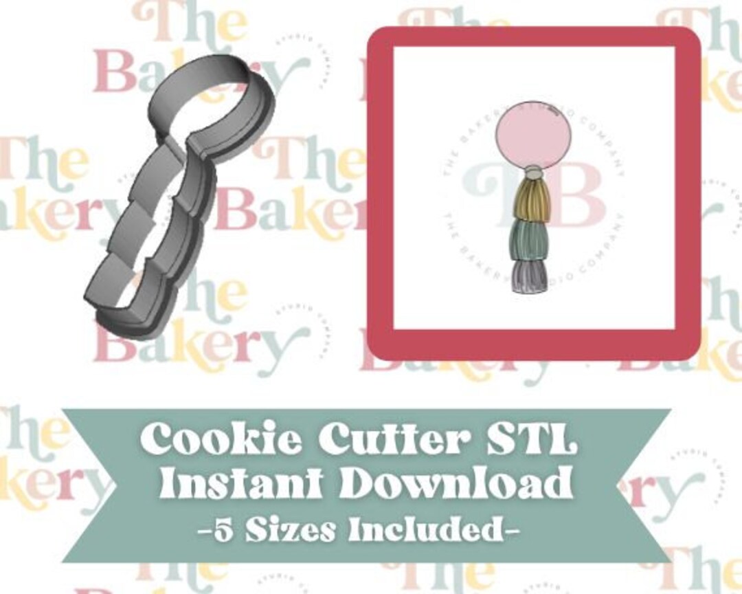 Balloon With Tassels Cookie Cutter STL | Cute Balloon Birthday Party ...
