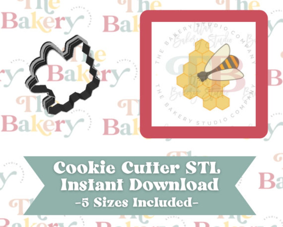 Bumble Bee on Honey Comb Cookie Cutter | Bumble Bee on Honey Comb ...