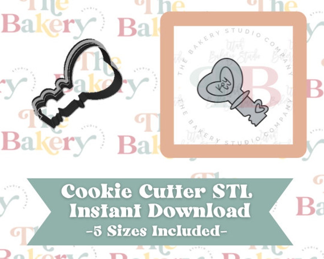 Heart Shaped House Key Cookie Cutter | Heart Shaped House Key Cookie ...
