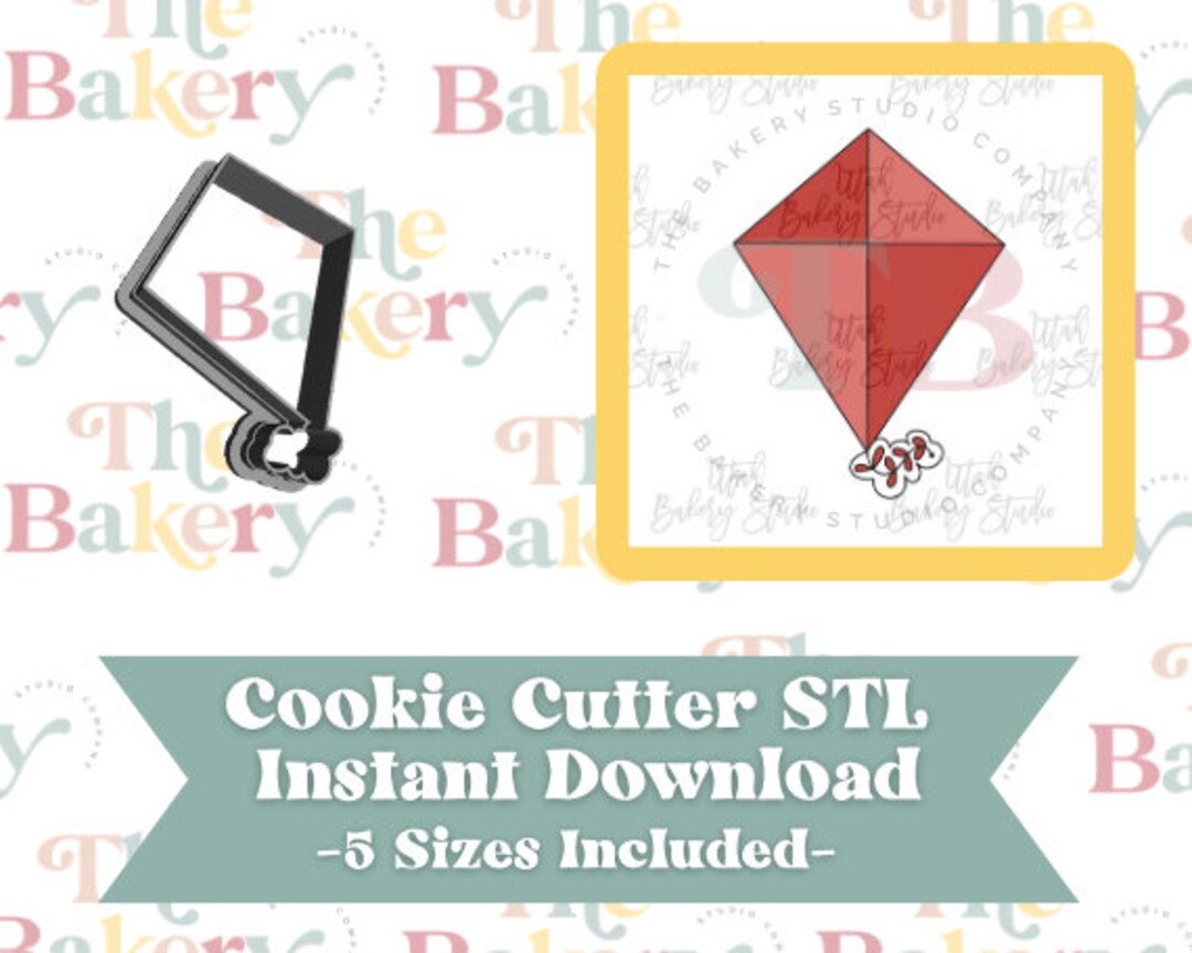 Kite Cute Summer Cookie Cutter | Kite Cute Summer Cookie Cutter STL ...