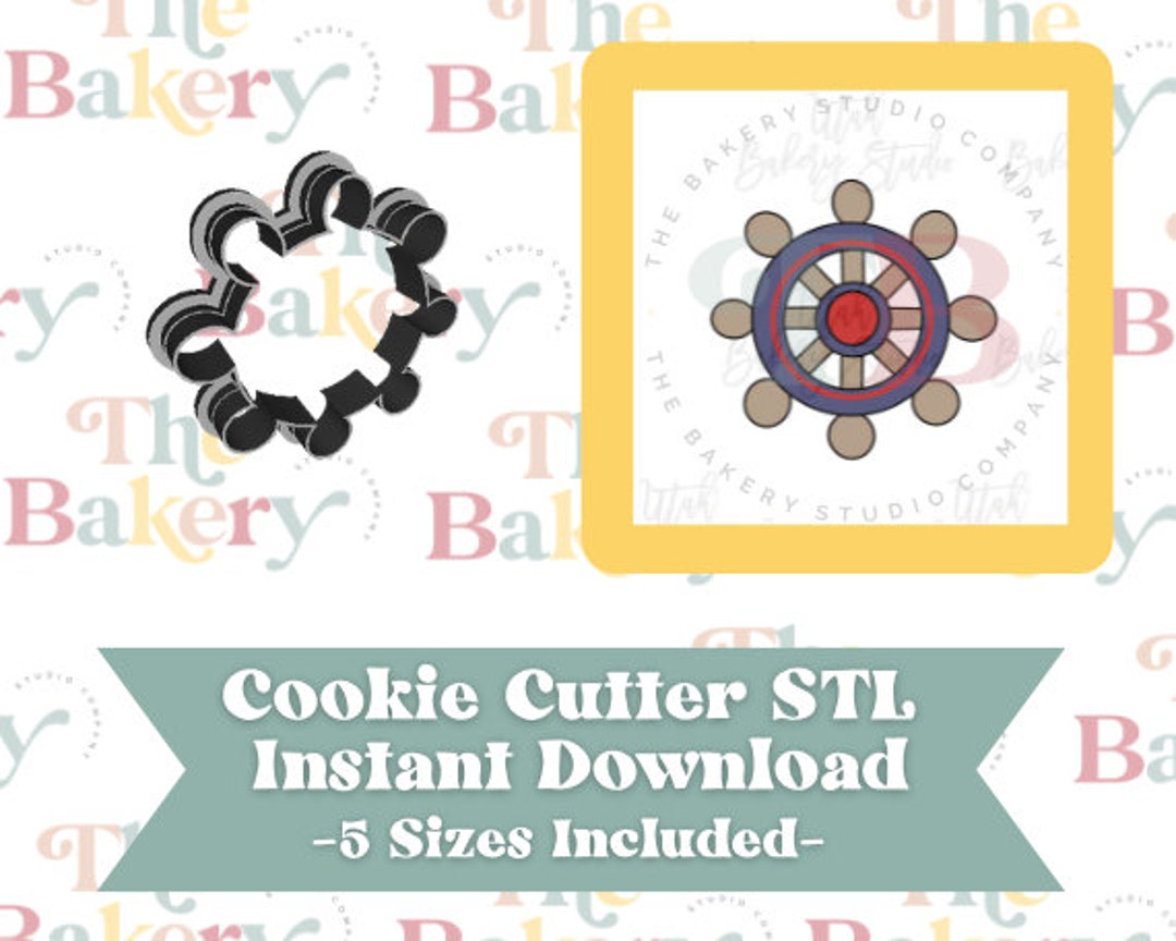Nautical Ship Wheel Cookie Cutter | Nautical Ship Wheel Cookie Cutter ...