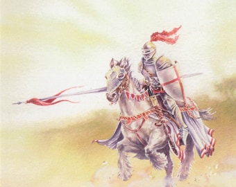 Knight Greeting Card - Etsy