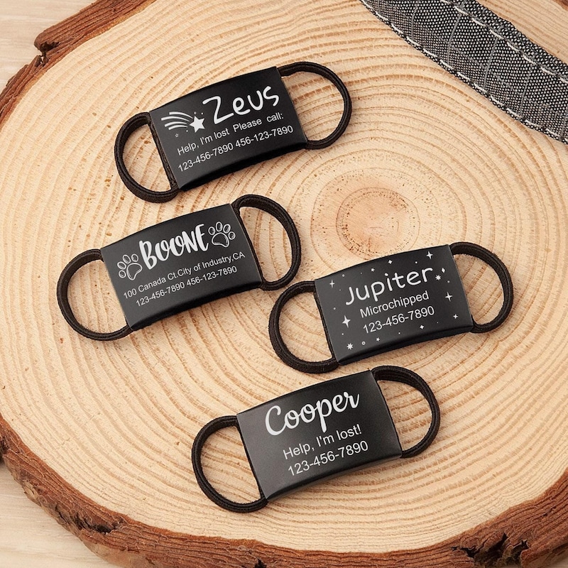 Black Silent Id Tags - Etsy