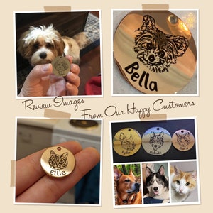 Engraved Pet Portrait Keychain - Custom Dog Portrait Keychain - Cat ...