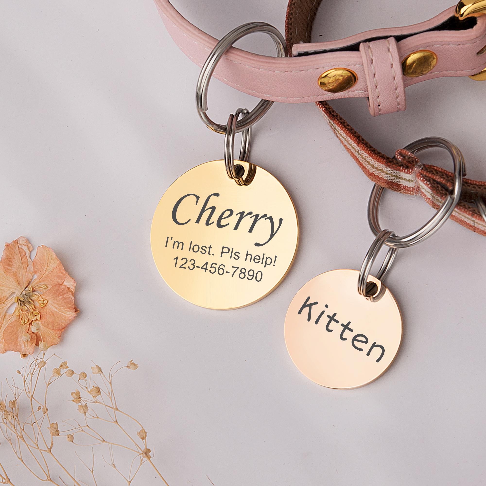 Personalized Pet Tag - Custom Dog Cat ID Tag - Dog Tag for Dogs - Pet ...