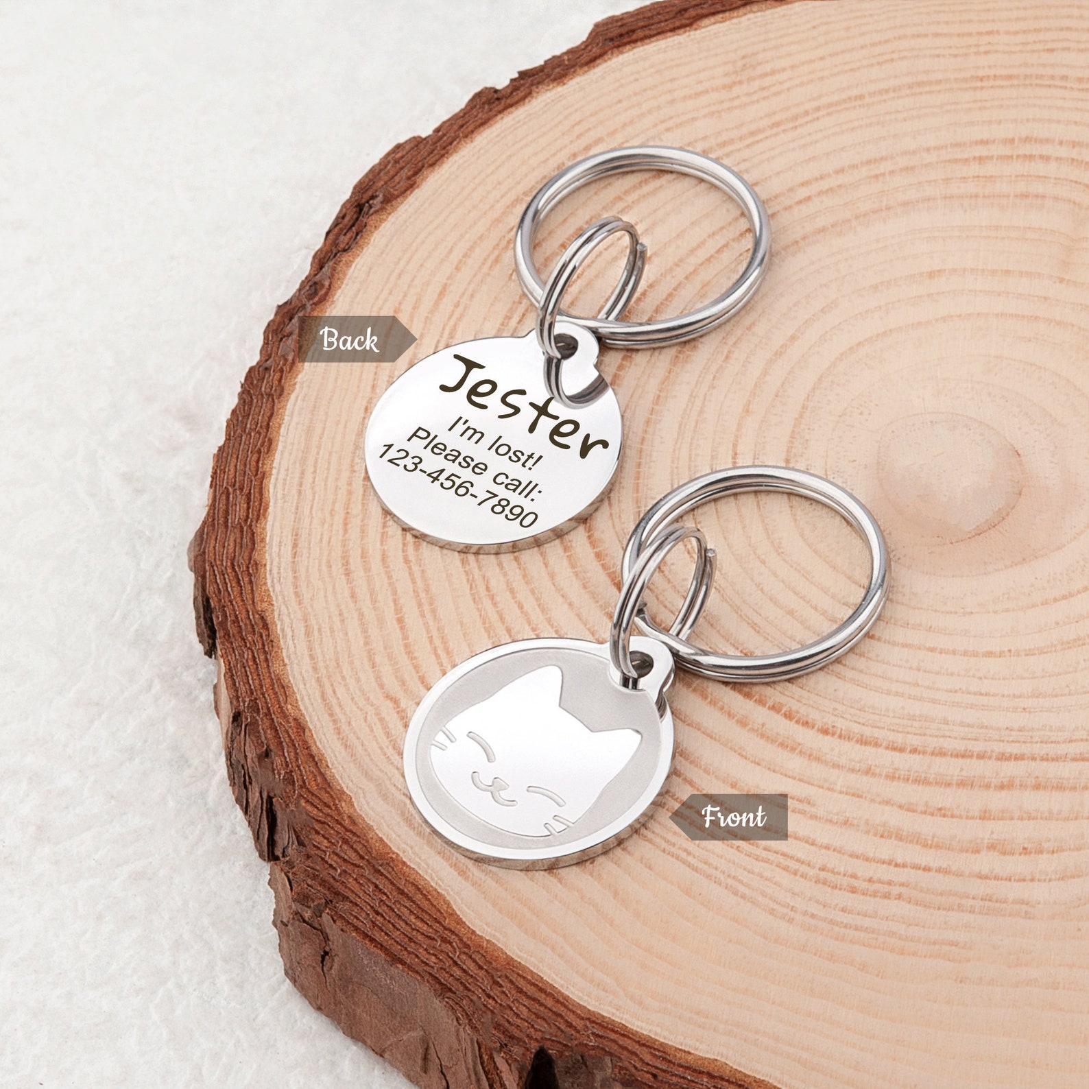 Cat Tag - Cat ID Tag Personalized - Cat Collar Tag - Pet ID Tag ...