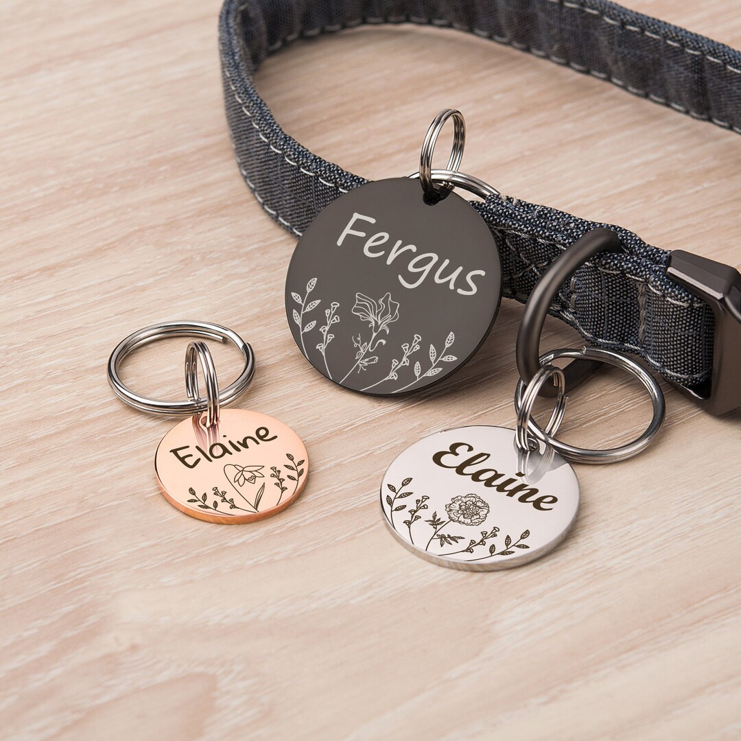 Dog Tag - Gifts for Dog - Round Dog Tag - Custom Dog Tag - Dog Id Tag ...