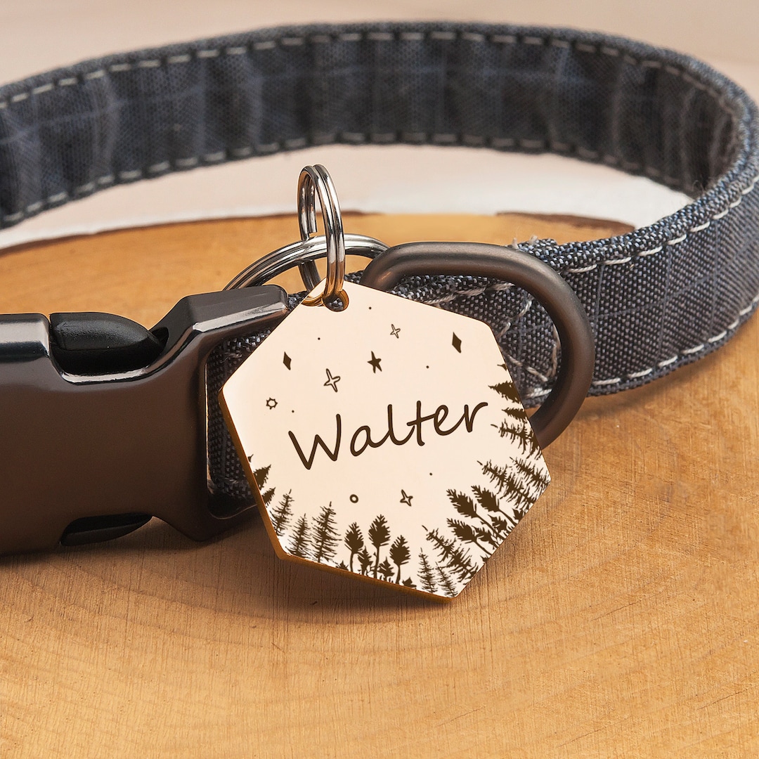 Dog Tag - Hexagon Dog Tag - Dog Gift - Dog ID Tag - Dog Name Tag - Dog ...