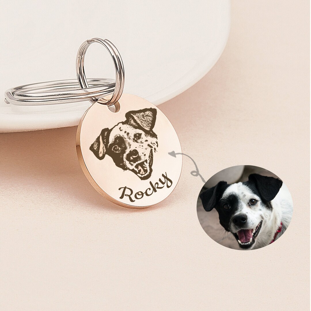 Pet Portraits - Dog Tags - Custom Pet Portrait - Dog Tags for Dogs ...