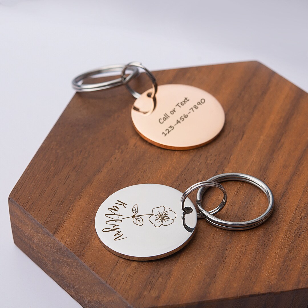 Dog Tag - Gifts for Dog - Round Dog Tag - Custom Dog Tag - Dog Name Tag ...