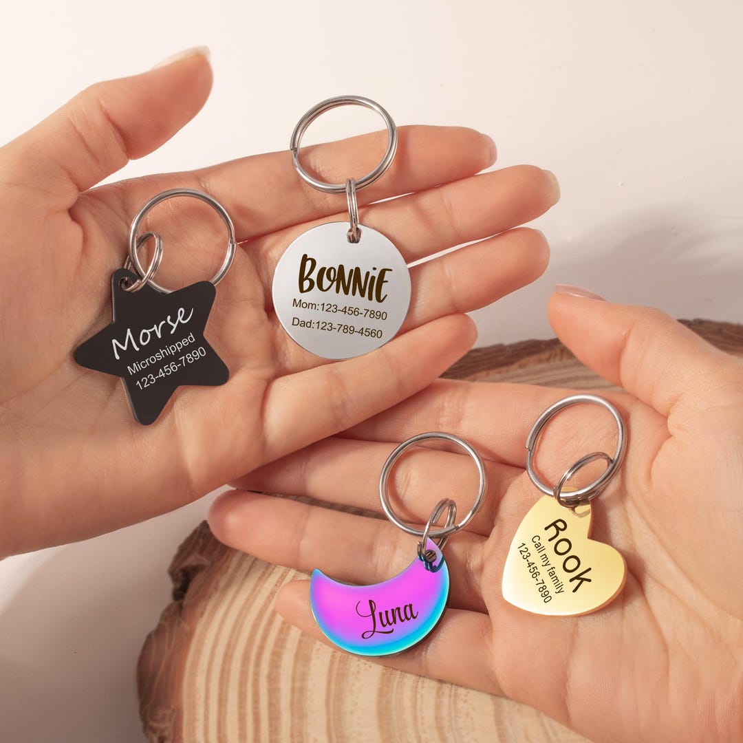 Dog Name Tag - Dog Tag Personalized for Dogs - Pet ID Tag - Dog Name ...