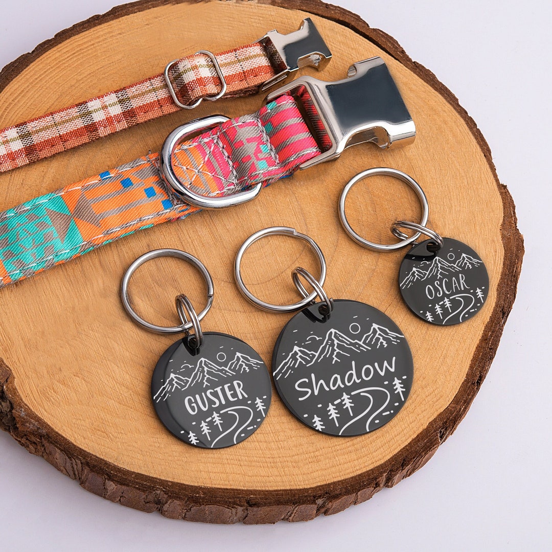 Dog Tag - Black Dog Tag Hexagon - Custom Dog Tag - Dog Tags for Dogs ...