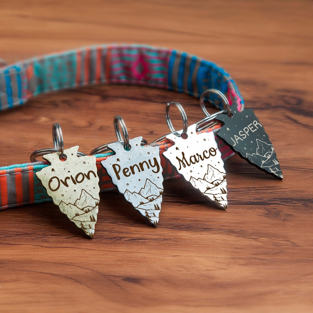 Dog Tag - Arrowhead Dog Tag - Dog ID Tag - Dog Name Tag - Dog Tags for ...