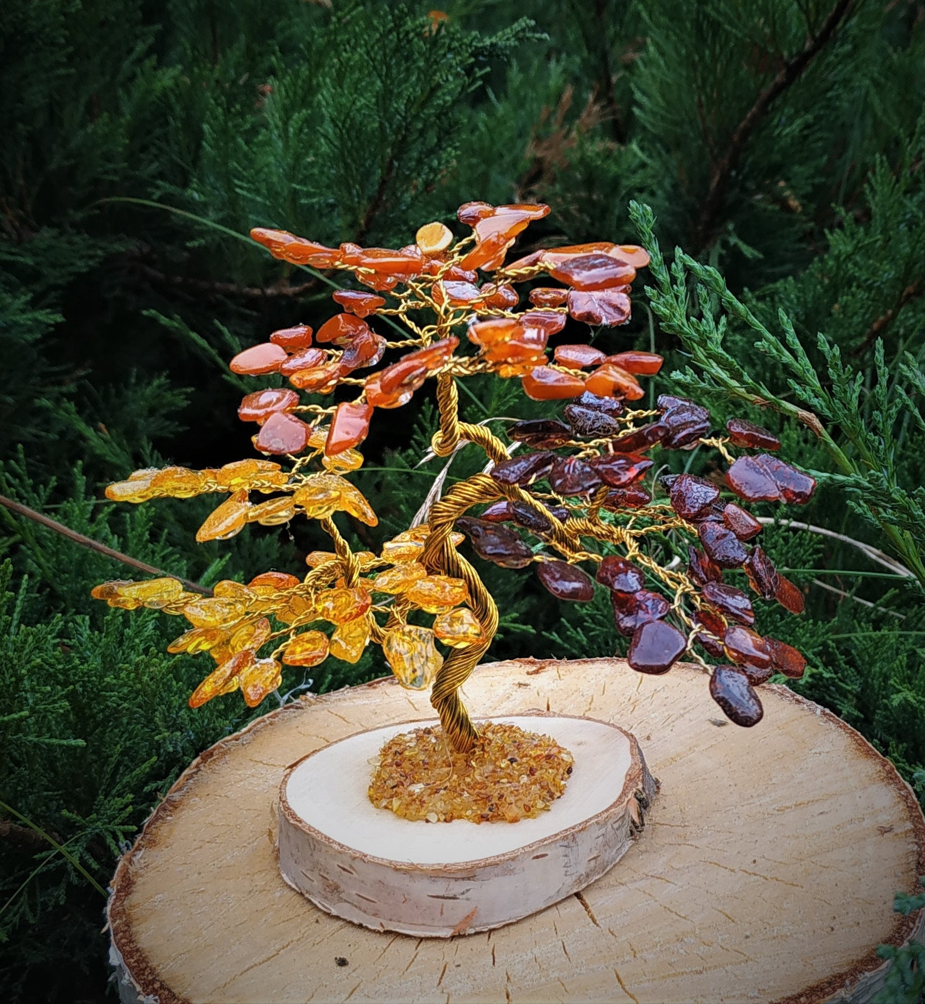 Amber Tree of Happiness Bonsai 13cm 135 Natural Baltic Amber Stones - Etsy