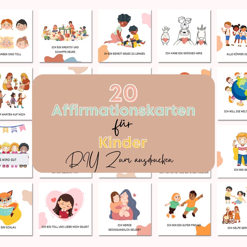 Affirmationen kinder stärken zum ausmalen - Etsy.de