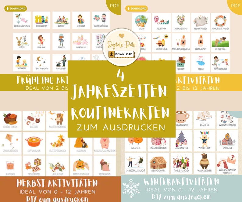 Routine Cards Children Activities Four Seasons Montessori Planning ...