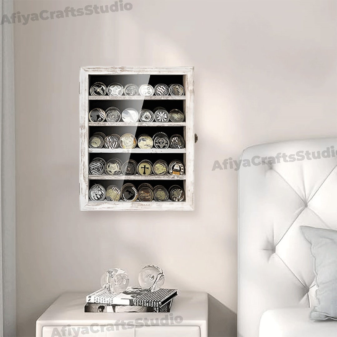 Handmade Wood Challenge Coin Display Case With HD Toughened Glass ...