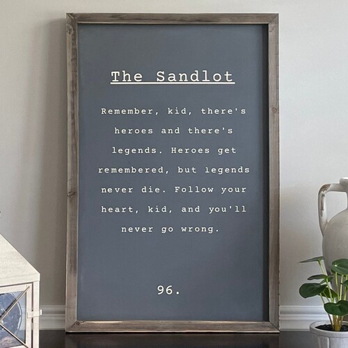 The Sandlot the Sandlot Quote Sign Farmhouse Style Wood - Etsy