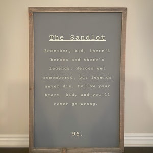 The Sandlot the Sandlot Quote Sign Farmhouse Style Wood - Etsy