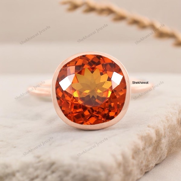 Orange Gemstone Ring - Etsy