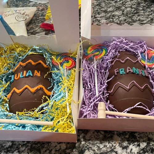 Breakable Chocolate Egg Egg Chocolate Gender Reveal Easter - Etsy