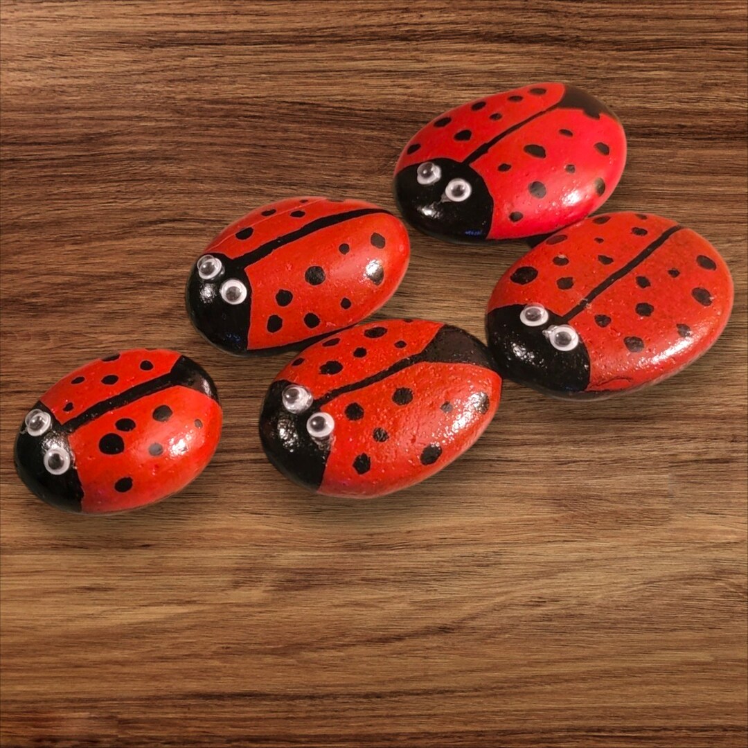 Lil Ladybug Stones (googley Eyes) - Etsy