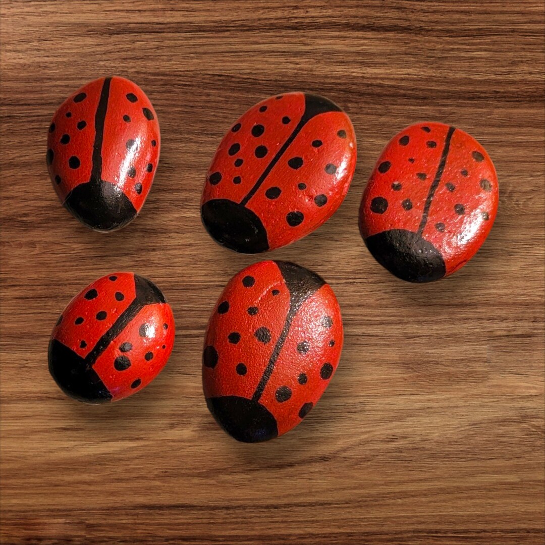 Lil Ladybug Stones (classic) - Etsy