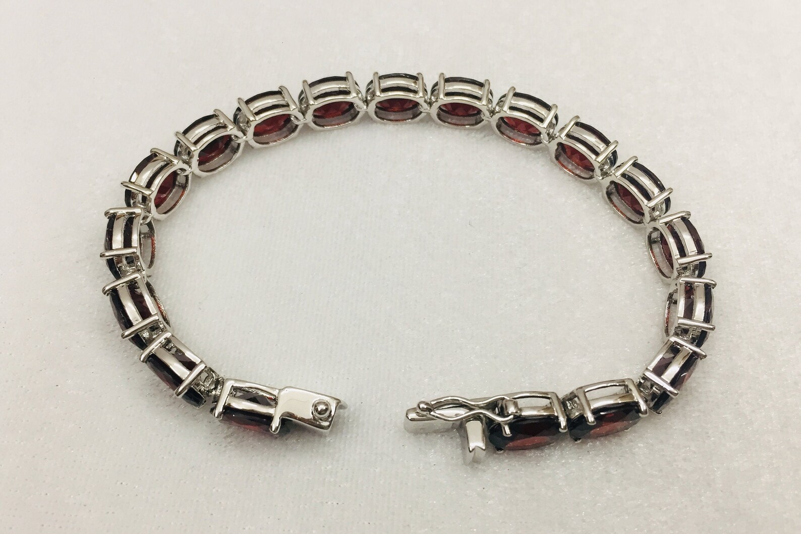 Garnet Bracelet 925 Sterling Silver Bracelet Garnet Jewelry | Etsy