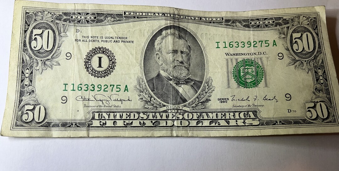 1990 I Fifty-dollar Margin Error Bill Indianapolis - Etsy