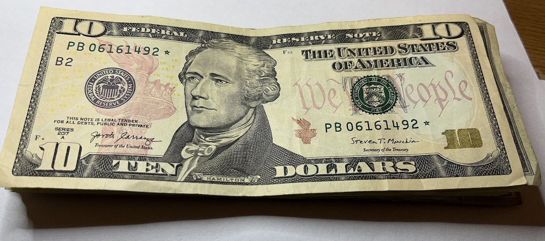2017 Ten Dollar Bill Federal Reserve STAR Note - Etsy