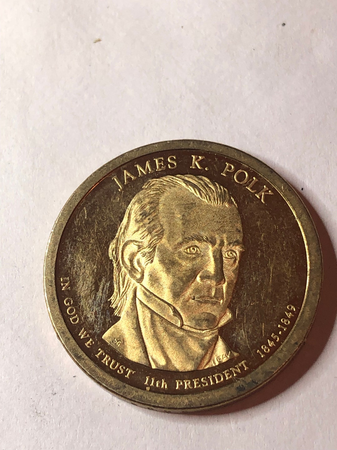 2009 James Polk Presidential PROOF Dollar Coin - Etsy