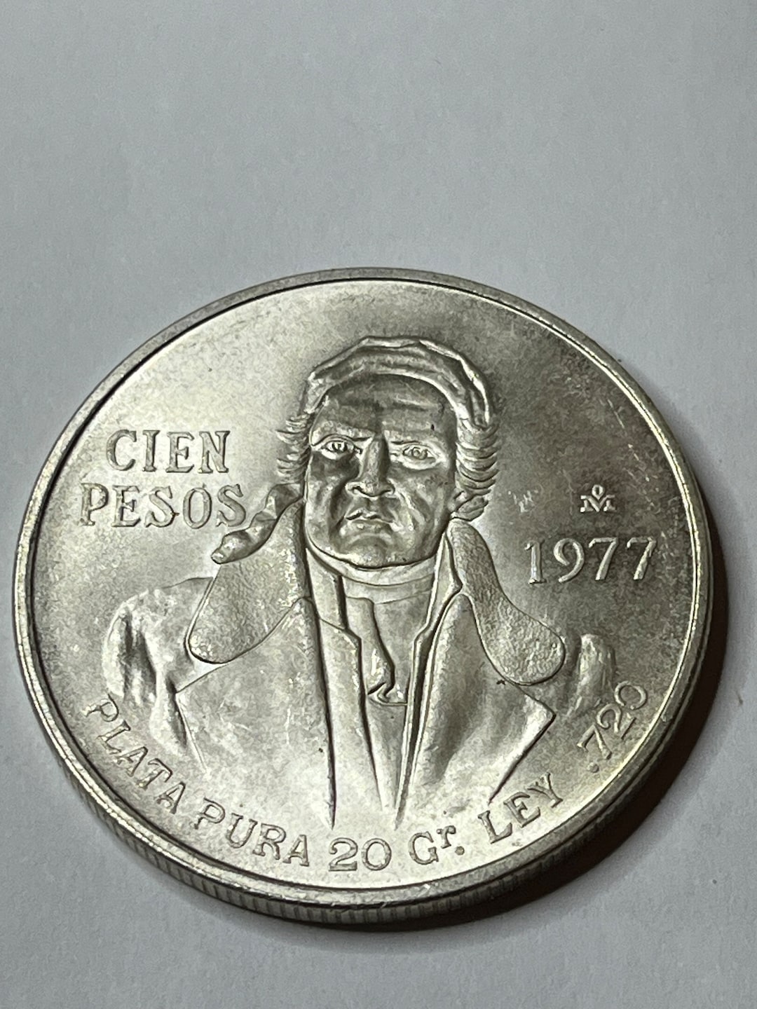 1977 Mexico CIEN 100 Pesos Jose Morelos Silver Coin - Etsy