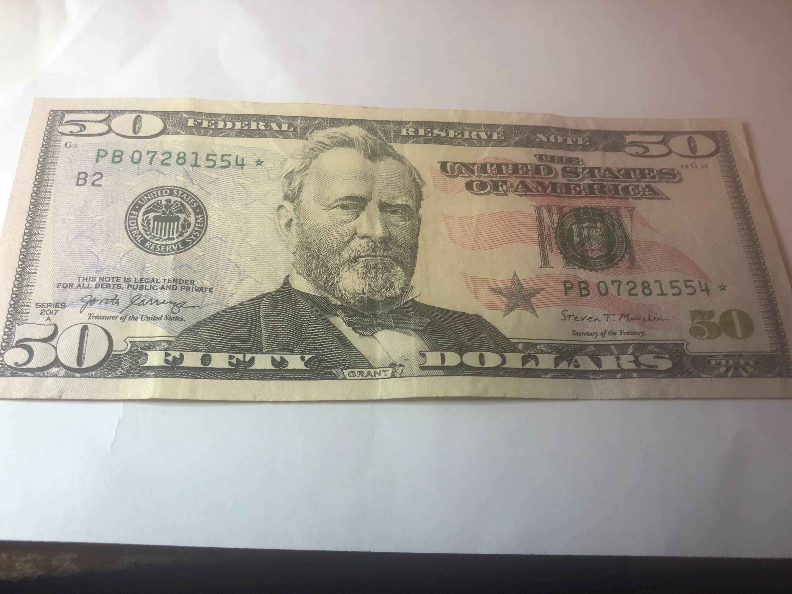 50 Dollar Bill Grant
