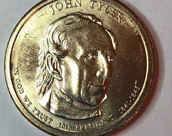 John Tyler 3 Coin Dollar Set First Day of Issue Proof and Philadelphia ...