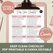Deep Clean Checklist Printable PDF Editable Canva Template Letter 8.5 X ...