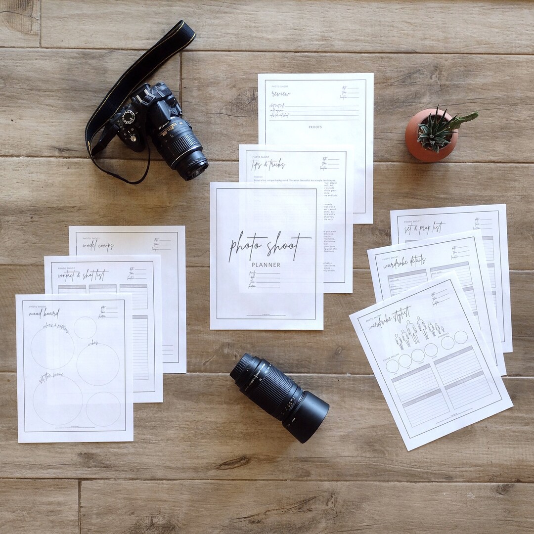 Photo Shoot Planner for Family, Baby, Senior Portrait, Small Business ...