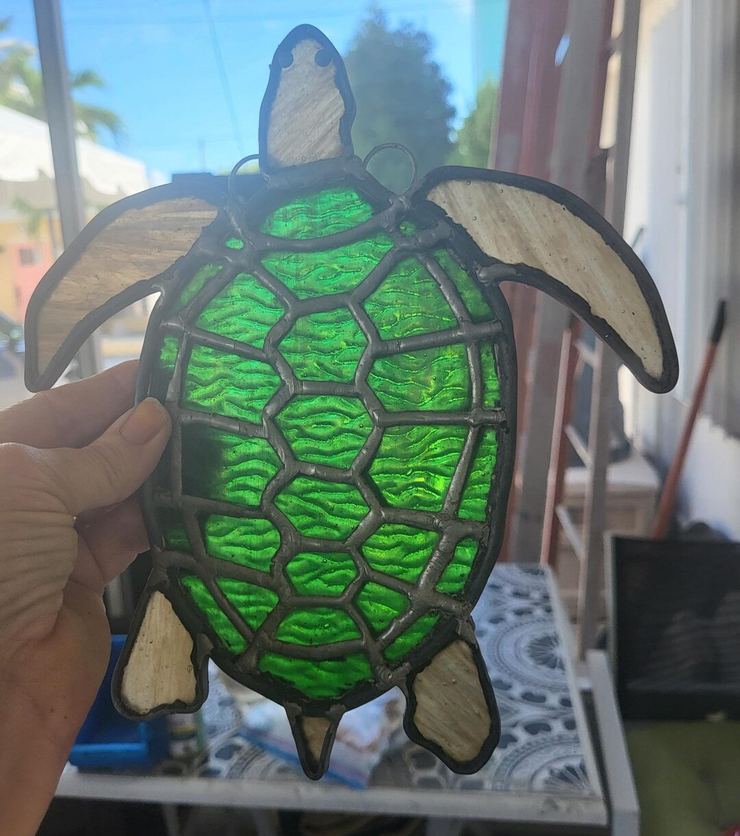Green Turtle Sun Catcher - Etsy
