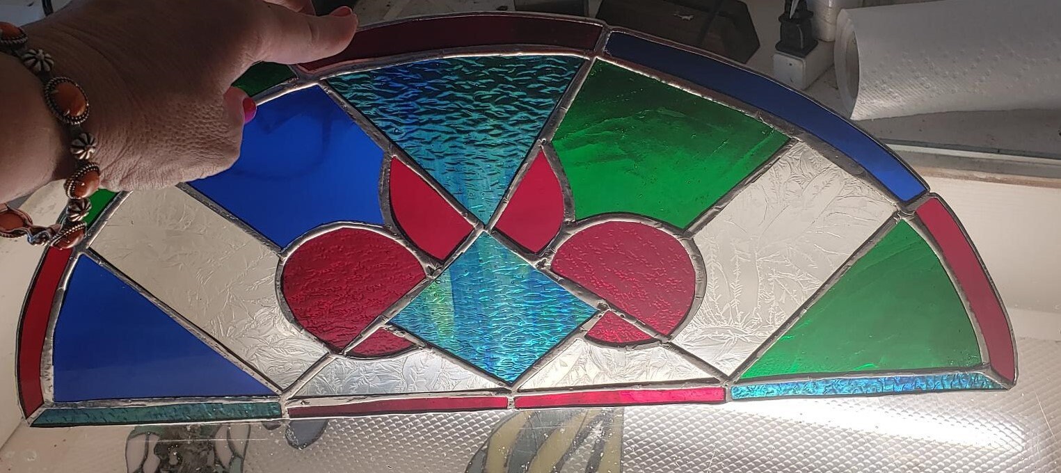 Half Circle Stained Glass - Etsy