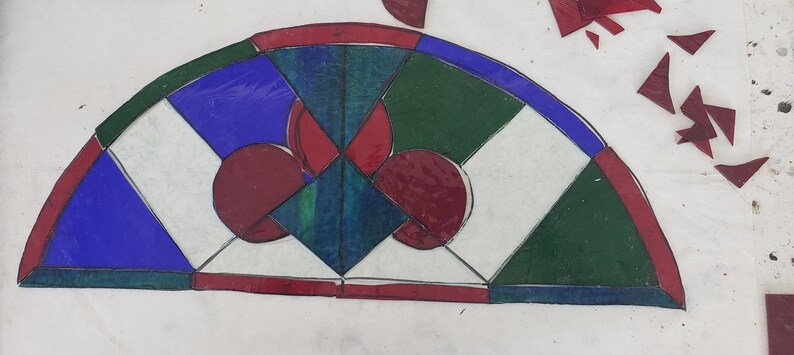 Half Circle Stained Glass - Etsy