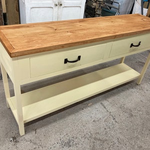 Handmade, Humble Pie Work Table-modest, Pine Veneer Top, Drawers, Shelf ...