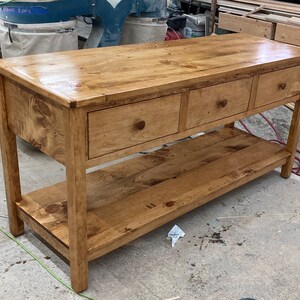 Big Kitchen Work Table/island With Butcher Block or Pine Top. - Etsy