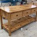 Big Kitchen Work Table/island With Butcher Block or Pine Top. - Etsy