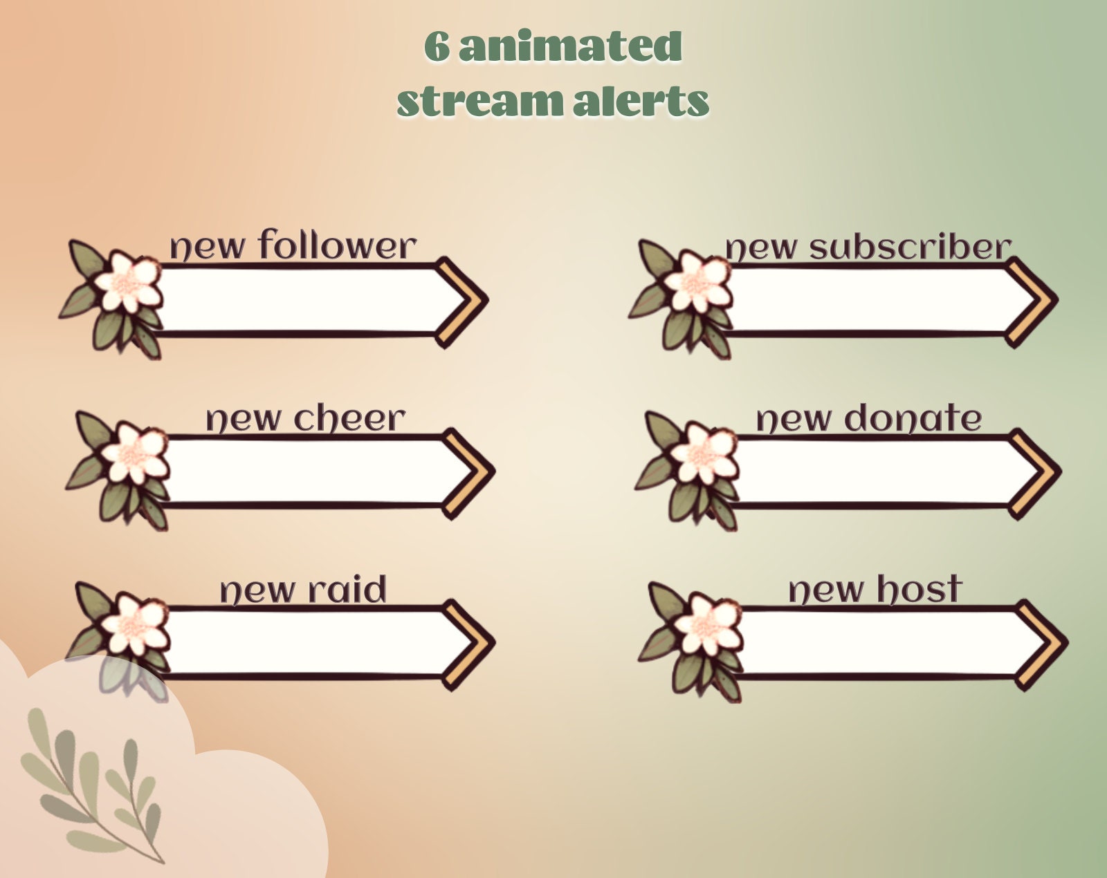 Fully Aminated Cute Stream Overlay for Twitch, Youtube, Streamlabs OBS ...