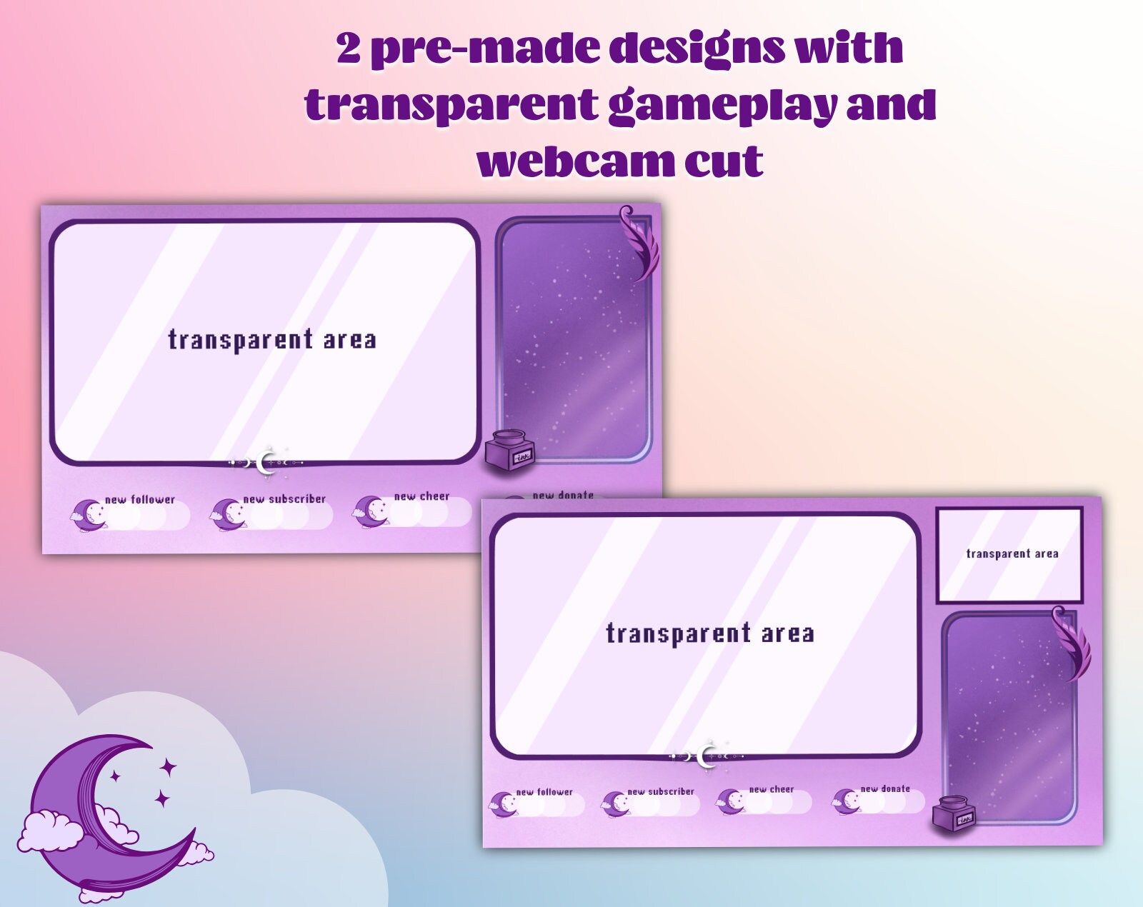 Magic Themed Fully Aminated Stream Overlay for Twitch, Youtube, OBS ...