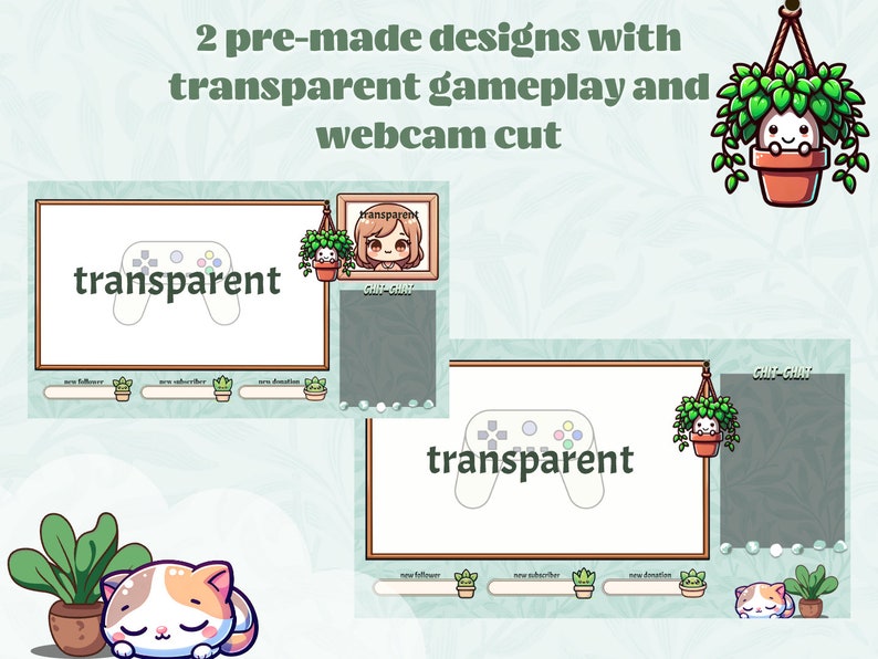 Fully Aminated Stream Overlay for Twitch, Youtube, Streamlabs OBS. Cozy ...