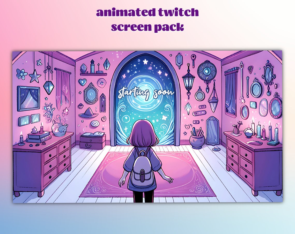 3+1 Aminated Stream Screens for Twitch, Youtube, Streamlabs OBS. Magic ...