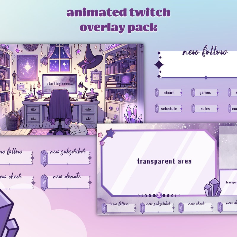 Girly Overlay for Twitch - Etsy