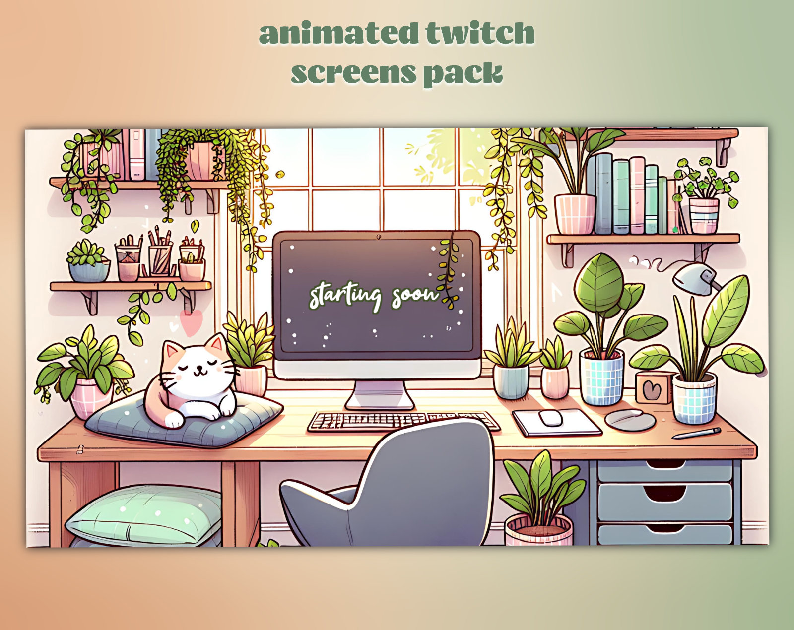 3+1 Aminated Stream Screens for Twitch, Youtube, Streamlabs OBS ...